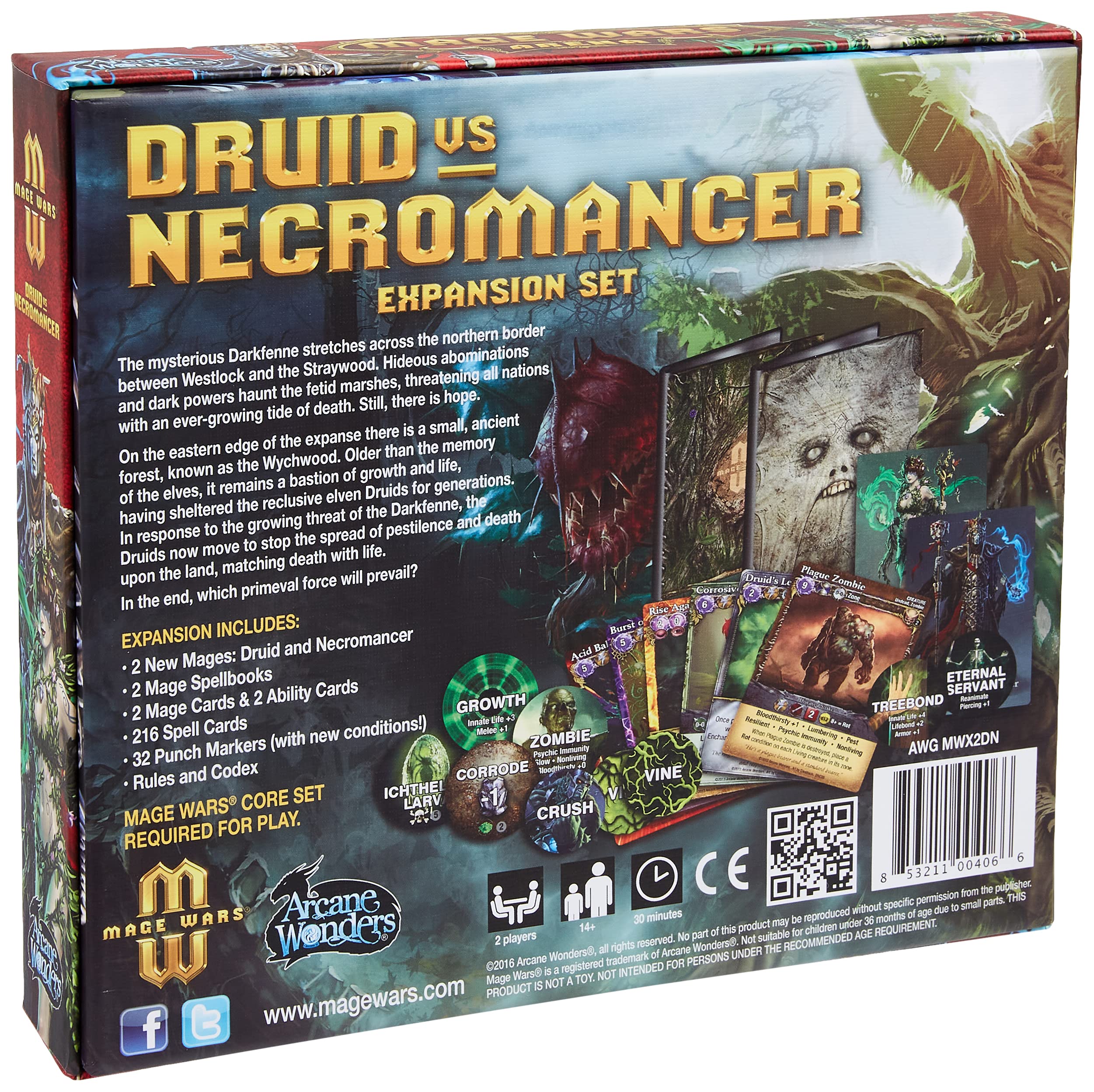 Arcane Wonders Mage Wars Druid Vs Necromancer, Black