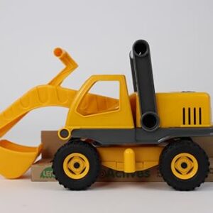 Lena Eco Active Backhoe - Durable UV-Protected Plastic & Noise-Canceling Tires, Enhances Fine Motor Skills, European Quality