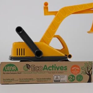 Lena Eco Active Backhoe - Durable UV-Protected Plastic & Noise-Canceling Tires, Enhances Fine Motor Skills, European Quality