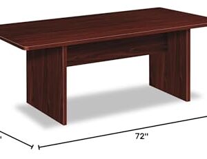 HON BL Series Conference Table , Rectangle , Flat Edge Profile , Slab Base , 72"W x 36"D , Mahogany Finish