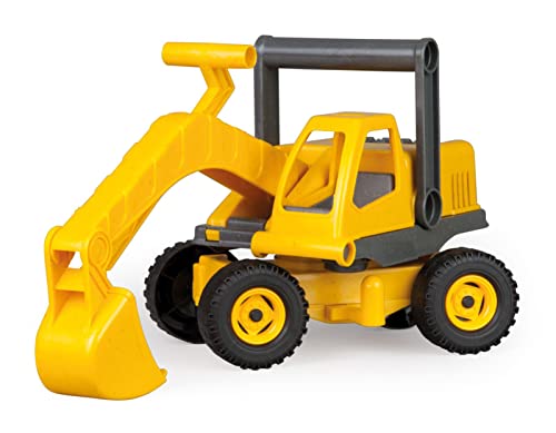 Lena Eco Active Backhoe - Durable UV-Protected Plastic & Noise-Canceling Tires, Enhances Fine Motor Skills, European Quality