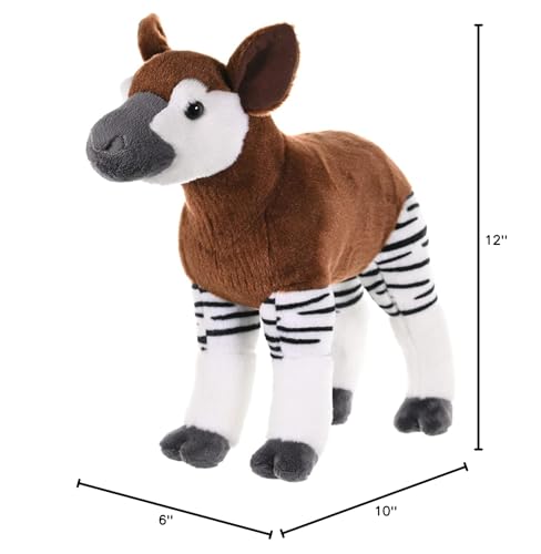 Wild Republic Okapi Plush, Stuffed Animal, Plush Toy, Gifts for Kids, Cuddlekins 12 Inches