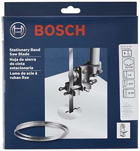 Bosch BS72716-15S 72-7/16-Inch X 1/8-Inch X 15-Tpi Scroll Cutting Stationary Band Saw Blade