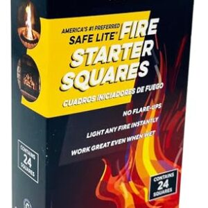 Rutland Products Safe Lite Fire Starter Squares, 24 squares - 50C