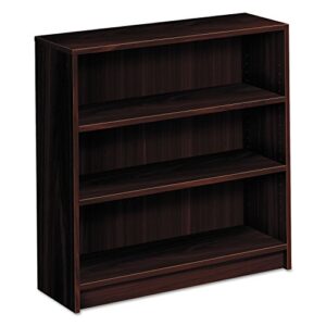 hon 1872n 1870 series bookcase, three shelf, 36w x 11 1/2d x 36 1/8h, mahogany