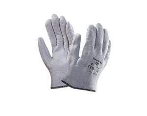 ansell crusader 42-445 gray 9 nitrile heat-resistant glove - 10 in length - 209321 [price is per dozen]