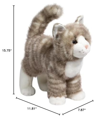 Douglas Zipper Gray Tabby Cat Plush Stuffed Animal