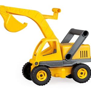 Lena Eco Active Backhoe - Durable UV-Protected Plastic & Noise-Canceling Tires, Enhances Fine Motor Skills, European Quality