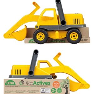 Lena Eco Active Backhoe - Durable UV-Protected Plastic & Noise-Canceling Tires, Enhances Fine Motor Skills, European Quality