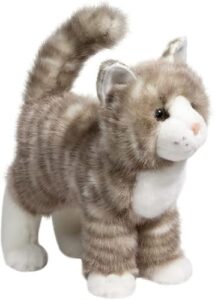 douglas zipper gray tabby cat plush stuffed animal