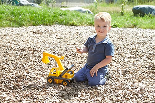 Lena Eco Active Backhoe - Durable UV-Protected Plastic & Noise-Canceling Tires, Enhances Fine Motor Skills, European Quality