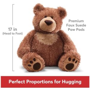 GUND Slumbers Teddy Bear, Premium Stuffed Animal for Ages 1 & Up, Brown, 17”