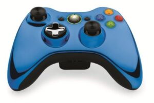 xbox 360 wireless controller - chrome blue