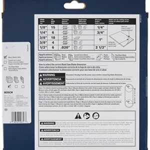 Bosch BS72716-15S 72-7/16-Inch X 1/8-Inch X 15-Tpi Scroll Cutting Stationary Band Saw Blade