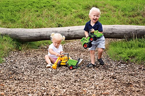 Lena Eco Active Backhoe - Durable UV-Protected Plastic & Noise-Canceling Tires, Enhances Fine Motor Skills, European Quality