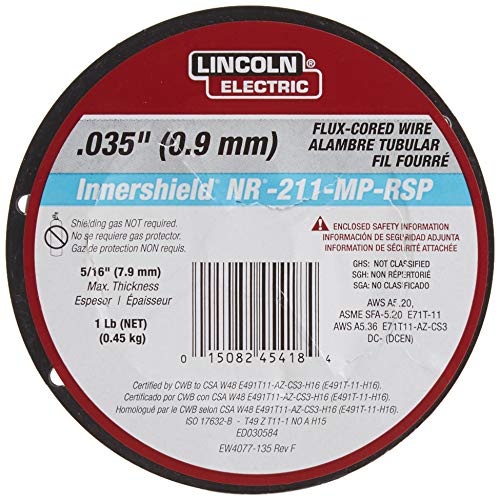 LINCOLN ELECTRIC CO ED030584 .035"NR-211 Fluxco Wire,Black