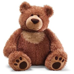 gund slumbers teddy bear, premium stuffed animal for ages 1 & up, brown, 17”