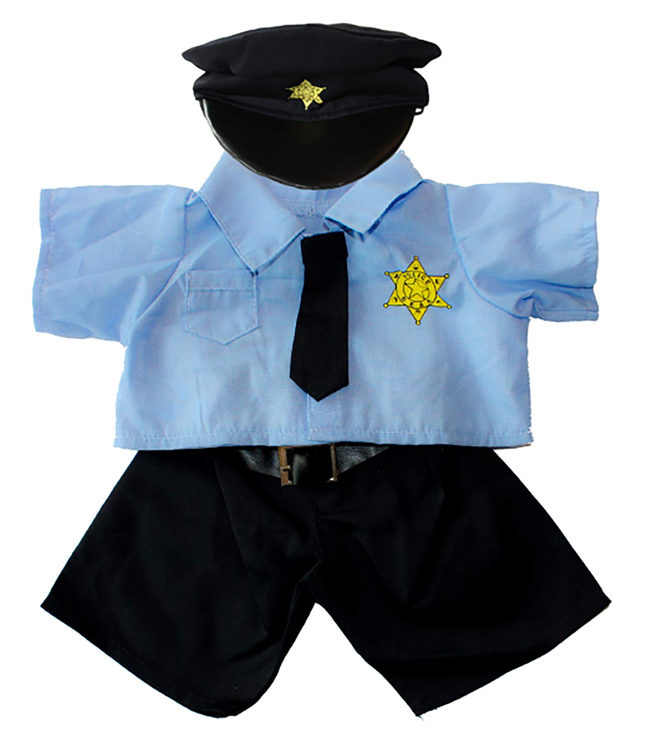 Policeman Uniform Outfit Teddy Bear Clothes Fits Most 14" - 18" Build-A-Bear and Make Your Own Stuffed Animals