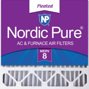 nordic pure 20x20x5 (19_5/8 x 19_7/8 x 4_3/8) honeywell/lennox replacement merv 8 air filter 1 pack