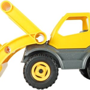 LENA® Eco Active Bulldozer Toy for Kids, Easy Grab Handle and Flip Open Cab, Super Sturdy Construction for Real Action (Digging In The Dirt Or Sandbox)