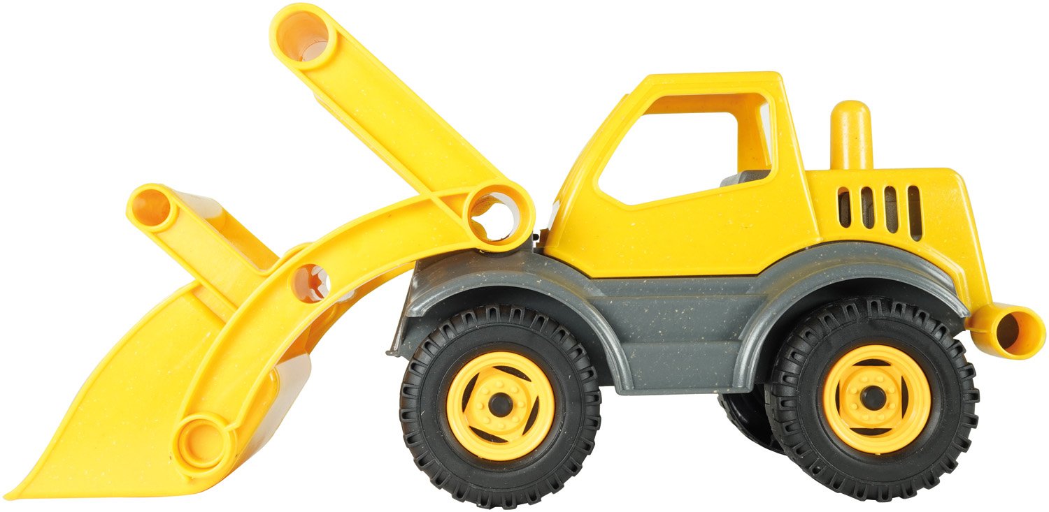 LENA® Eco Active Bulldozer Toy for Kids, Easy Grab Handle and Flip Open Cab, Super Sturdy Construction for Real Action (Digging In The Dirt Or Sandbox)