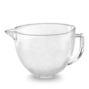 kitchenaid tilt-head hammered glass bowl with lid, 5-quart