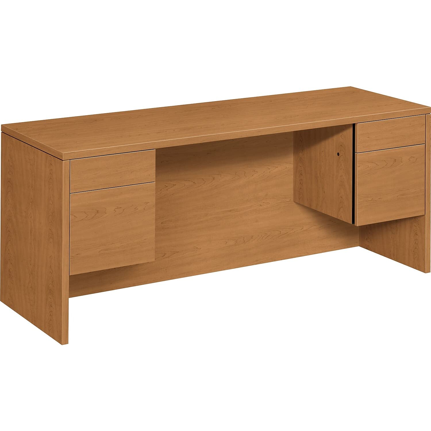 HON 10543CC 10500 Series Kneespace Credenza with 3/4-Height Pedestals, 72w x 24d, Harvest