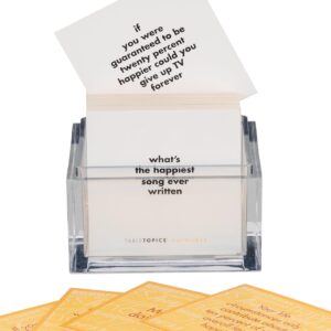 tabletopics happiness - 135 conversation cards with bonus tips and quotes for meaningful discussions about what makes you and others happy