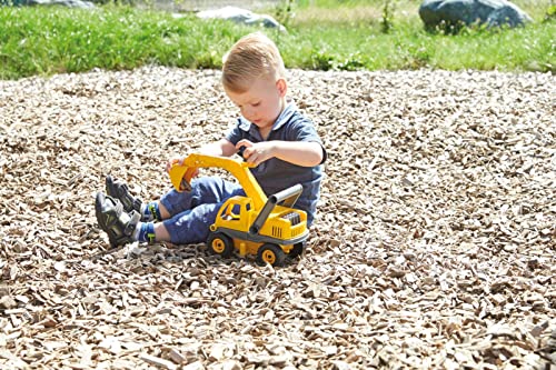 Lena Eco Active Backhoe - Durable UV-Protected Plastic & Noise-Canceling Tires, Enhances Fine Motor Skills, European Quality