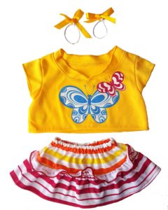 butterfly costume outfit teddy bear clothes fits most 14" - 18" build-a-bear and make your own stuffed animals