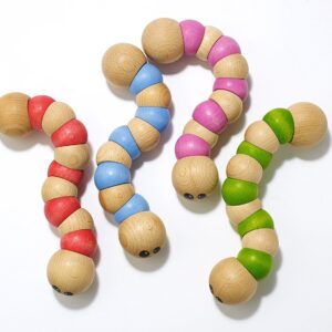 BeginAgain Earthworms - Promote Creative Thinking & Fine Motor Skills - Red, Kids 1 & Up