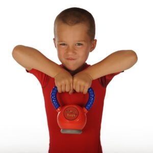 WOD Toys® Kettle Kid Kettlebell Red - Safe, Durable Kettle Bell Weight lifting Toy for Kids Fitness - Kid Gym Workout and Exercise Equipment for Toddlers and Children