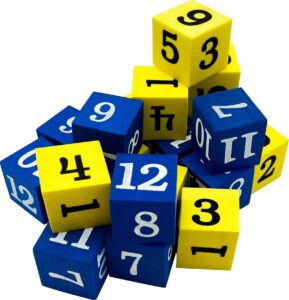 teacher created resources foam numbered dice (20609)