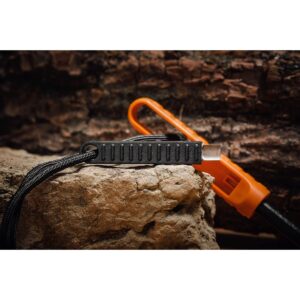 EXOTAC - polySTRIKER XL Ferrocerium Fire Starter with Snap-in Striker for Emergency Campfires and Hiking Survival Supplies (Orange/Black)