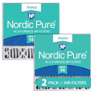 nordic pure 20x20x5 (19_5/8 x 19_7/8 x 4_3/8) honeywell/lennox replacement merv 14 air filters 2 pack