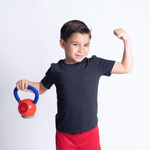 WOD Toys® Kettle Kid Kettlebell Red - Safe, Durable Kettle Bell Weight lifting Toy for Kids Fitness - Kid Gym Workout and Exercise Equipment for Toddlers and Children