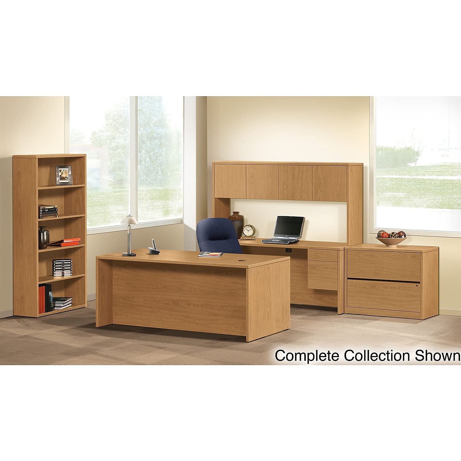 HON 10543CC 10500 Series Kneespace Credenza with 3/4-Height Pedestals, 72w x 24d, Harvest