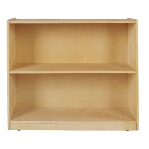 ECR4Kids Double-Sided Mobile Book Display with Storage, Classroom Bookshelf, Natural