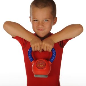 WOD Toys® Kettle Kid Kettlebell Red - Safe, Durable Kettle Bell Weight lifting Toy for Kids Fitness - Kid Gym Workout and Exercise Equipment for Toddlers and Children