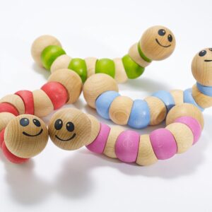 BeginAgain Earthworms - Promote Creative Thinking & Fine Motor Skills - Red, Kids 1 & Up