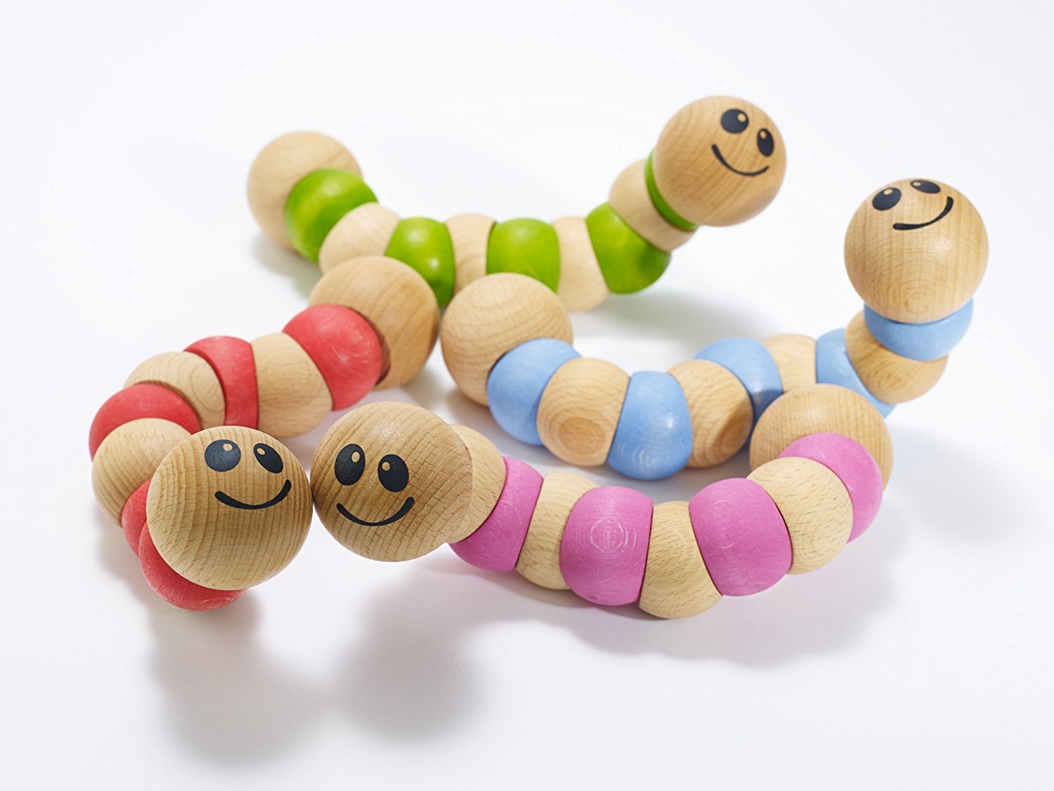 BeginAgain Earthworms - Promote Creative Thinking & Fine Motor Skills - Red, Kids 1 & Up