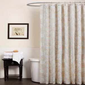 lush decor triangle home fashions 19174 84-inch garden suite curtain, beige, panel - discontinued