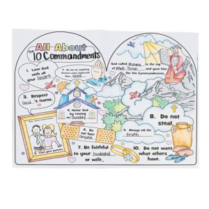 fun express color your own all about the 10 commandments poster - crafts for kids and fun home activities - vbs vacation bible school supplies/decor