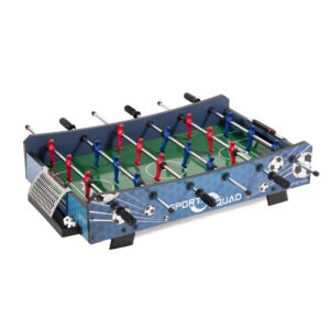 sport squad fx40 40 inch table top foosball table for adults and kids - compact mini tabletop soccer game - portable recreational hand soccer for game room & family game night - incl. 2 foosball balls