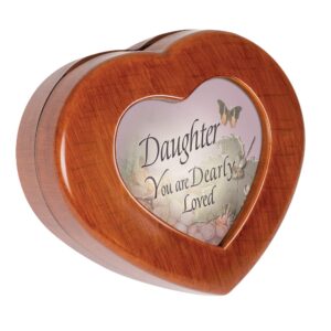 Cottage Garden Daughter You are Dearly Loved Woodgrain Jewelry Music Box Plays You Light Up My Life