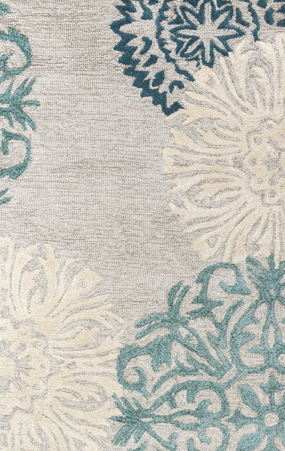 Rizzy Home | DI2241 | Dimensions Collection | Wool Area Rug | 8' x 10' | Blue/Gray/Rust/Blue Medallion