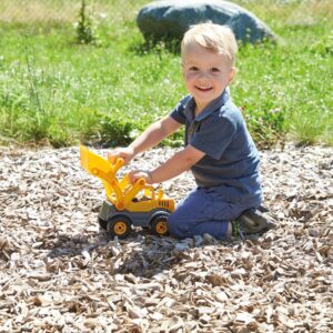 LENA® Eco Active Bulldozer Toy for Kids, Easy Grab Handle and Flip Open Cab, Super Sturdy Construction for Real Action (Digging In The Dirt Or Sandbox)