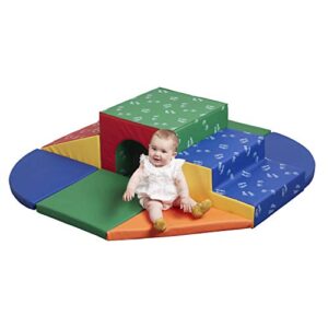 ECR4Kids SoftZone Lincoln Tunnel Climber, Toddler Playset, Assorted, 9-Piece