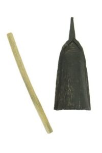 african alo bell with stick - metal iron cow bell - medium