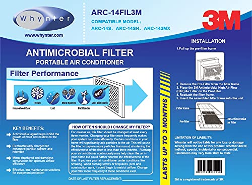 Whynter ARC-FIL-3M 3M Filter for ARC-14S, ARC-14SH and ARC-143MX